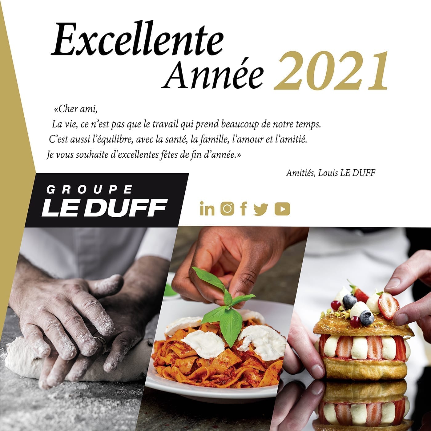 Le Groupe Le Duff vous souhaite une bonne année 2021 - Groupe LE DUFF